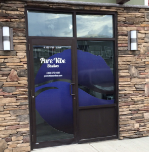 Pure Vibe Yoga Studio- Door Decals – Reid & Wright Advertising